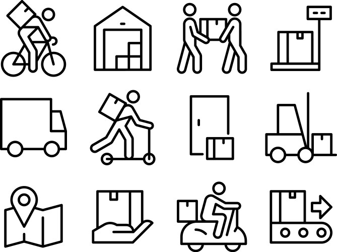 Delivery express icons Royalty Free Vector Image