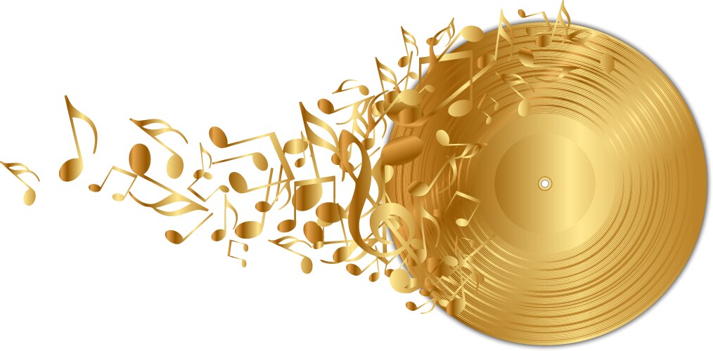 Gold Music Notes Vector Images (over 2,500)