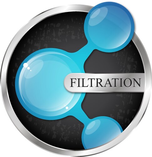 Water drop and filter symbol Royalty Free Vector Image