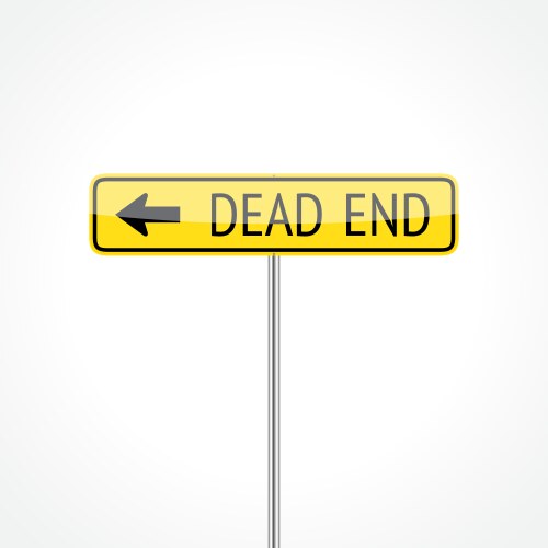 Dead end sign Royalty Free Vector Image - VectorStock