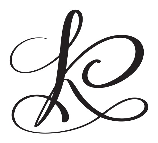 Hand drawn calligraphy letter capital k Royalty Free Vector