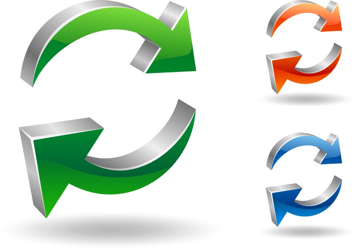 Brigt color arrows set Royalty Free Vector Image