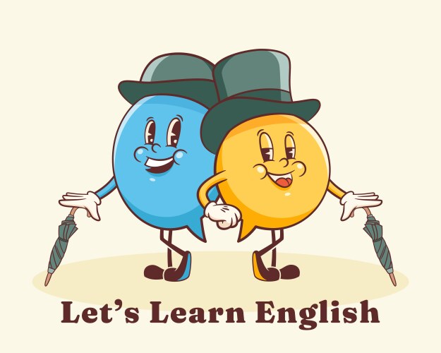 English talk language learning british Royalty Free Vector