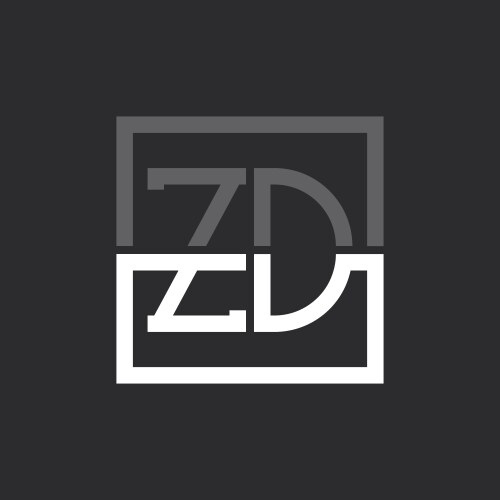 Letter zd logo design luxury zd furniture logo Vector Image
