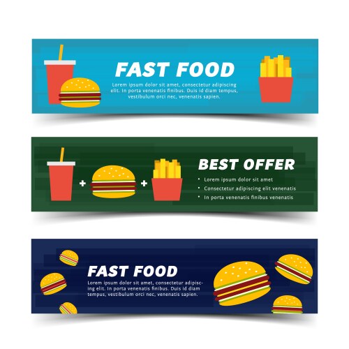Fast food icon flat style colorful Royalty Free Vector Image
