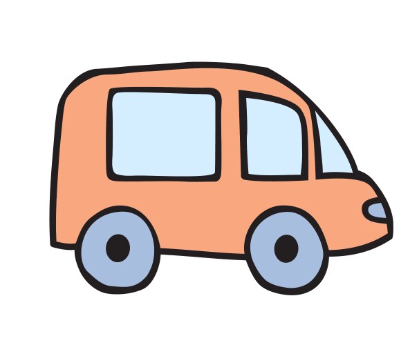 Cartoon toy wind up car Royalty Free Vector Image