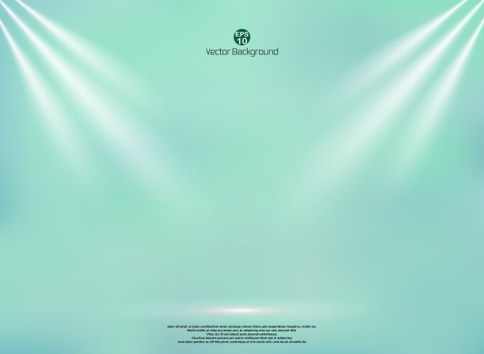 Studio room green mint background with lighting Vector Image