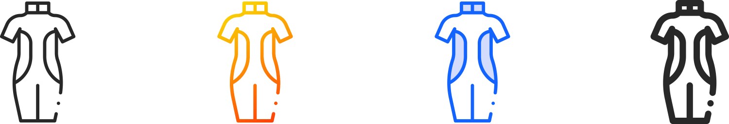 Chime iconthin linear gradient blue stroke Vector Image