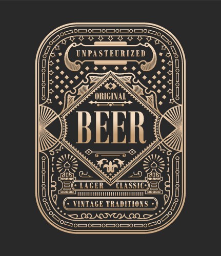 Vintage label for packing or book cover design Vector Image