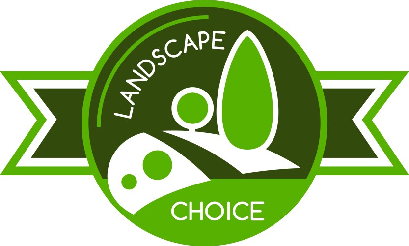 Green park and garden landscape icons Royalty Free Vector