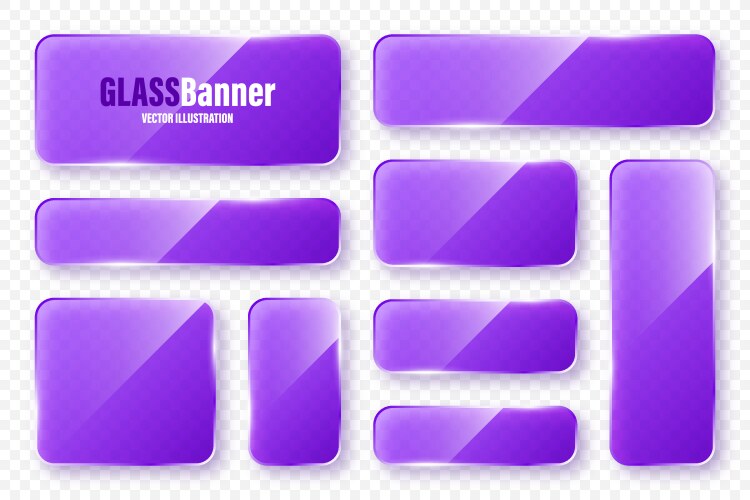 Realistic glass morphism transparent ui icons Vector Image