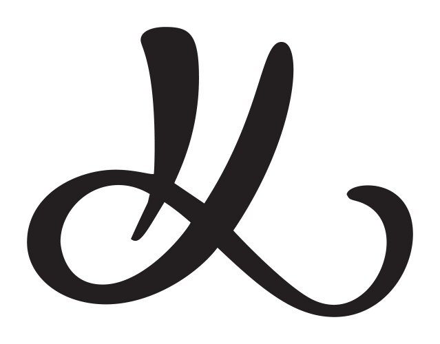 Calligraphy hand drawn letter k drop cap Vector Image