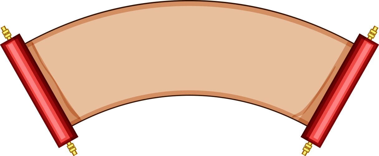 Gold chinese scroll cartoon Royalty Free Vector Image