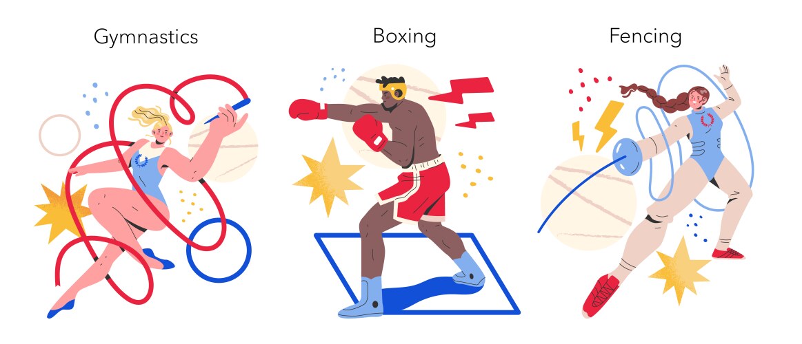 Olympic games flat Royalty Free Vector Image - VectorStock