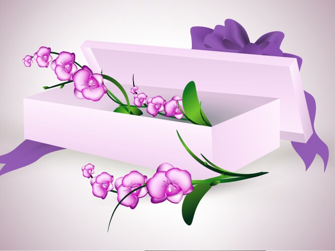 A flower inside the box Royalty Free Vector Image