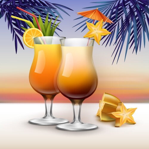 Fresh cocktails Royalty Free Vector Image - VectorStock
