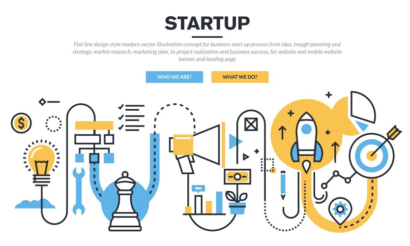 Idea generating process Royalty Free Vector Image