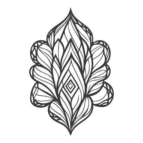 Diamond pattern ornament batik design grey Vector Image