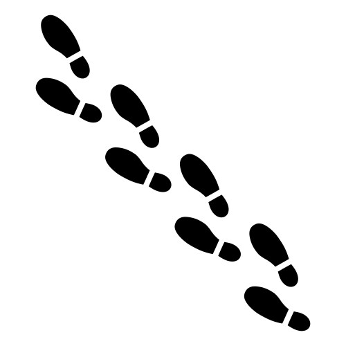 Human foot steps Royalty Free Vector Image - VectorStock