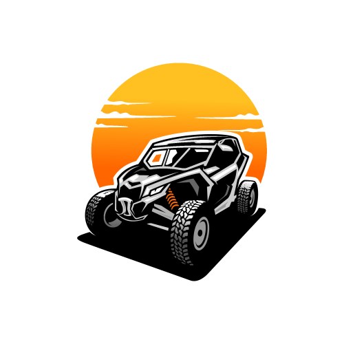Off-road atv buggy logo extreme adventure Vector Image