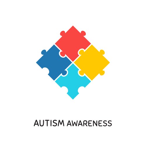 Autism puzzle square Royalty Free Vector Image