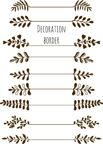 Old border designs set Royalty Free Vector Image