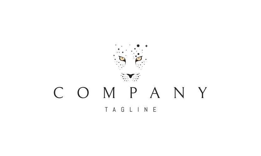 Cute cheetah leopard cartoon logo icon Royalty Free Vector