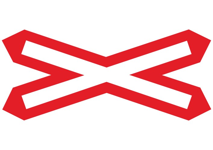 Level crossing Royalty Free Vector Image - VectorStock