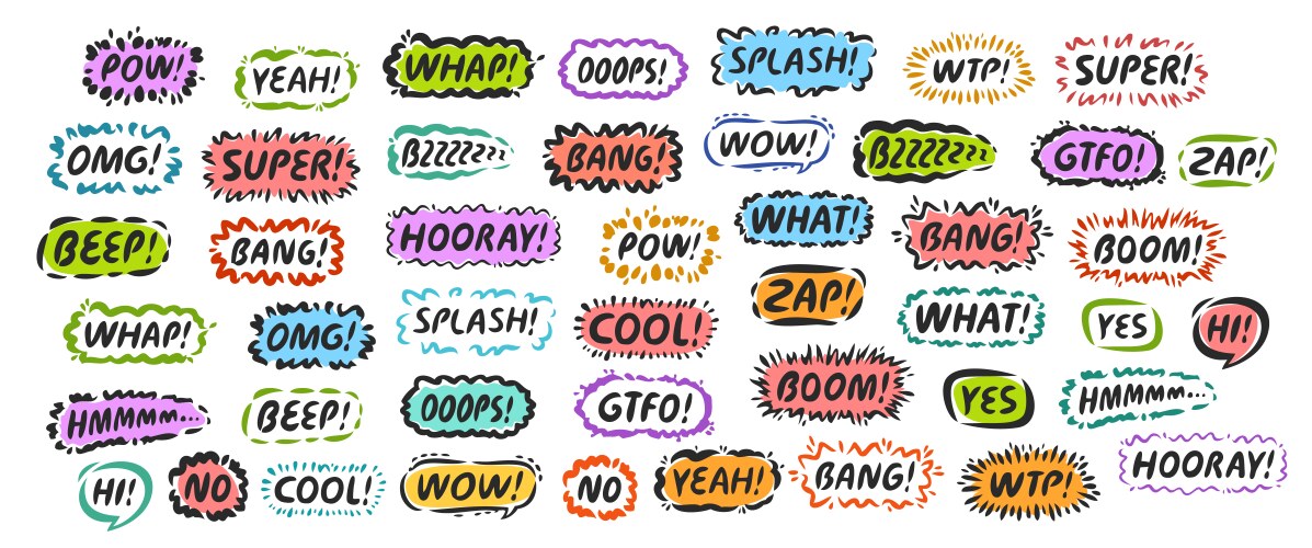Speech bubbles cartoon Royalty Free Vector Image