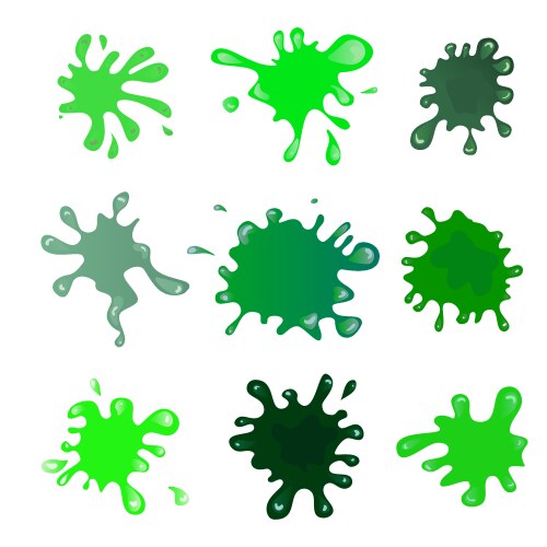 Green slime realistic dirt splat goo dripping Vector Image