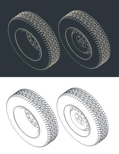 Tire Blueprint Vector Images (over 410)