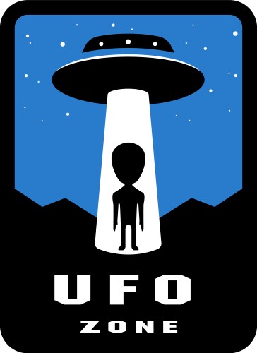 Ufo poster or banner unidentified flying object Vector Image