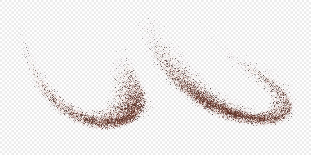 Flying coffee or chocolate powder dust particles Vector Image