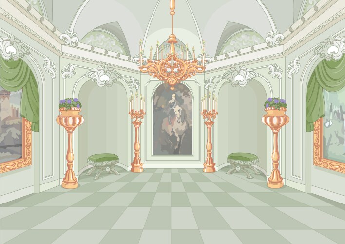 Palace Ballroom Interior Royalty Free Vector Image