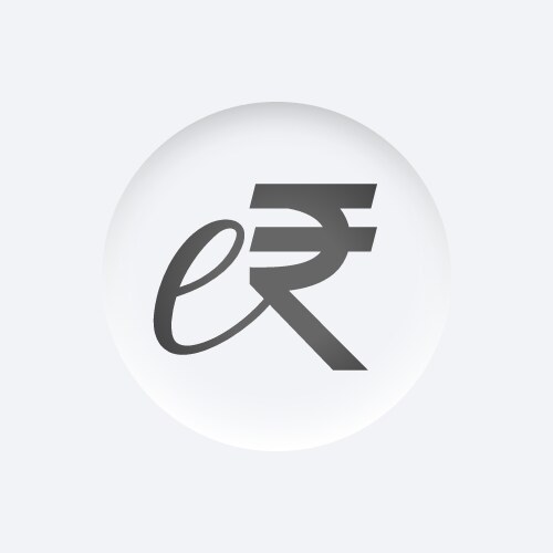 Digital money e-rupi symbol background for Vector Image