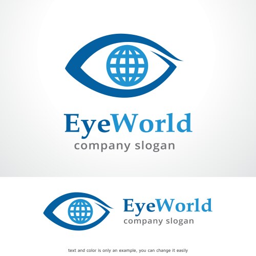 Eye logo template design emblem Royalty Free Vector Image