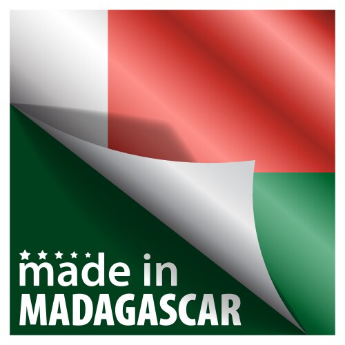 Made in madagascar graphic and label Royalty Free Vector