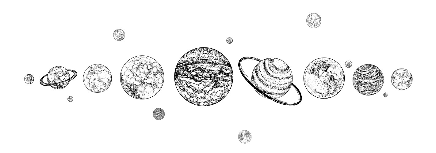 Solar system planets Royalty Free Vector Image