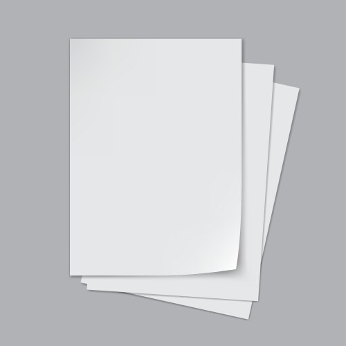 A4 paper stack mockup in 3d style Royalty Free Vector Image