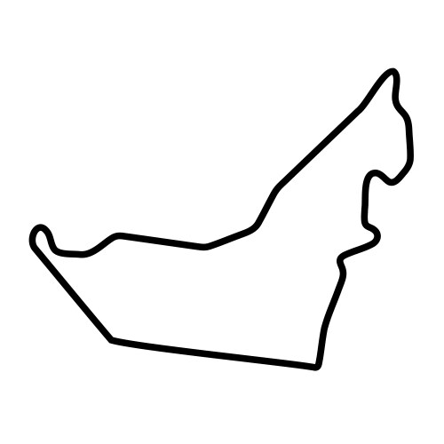 United Arab Emirates Outline Map Vector Images (over 610)