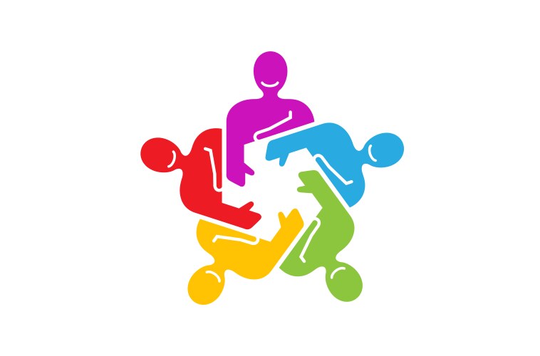 People logo business team sign element symbol Vector Image