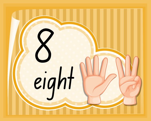 Number eight tracing worksheets Royalty Free Vector Image