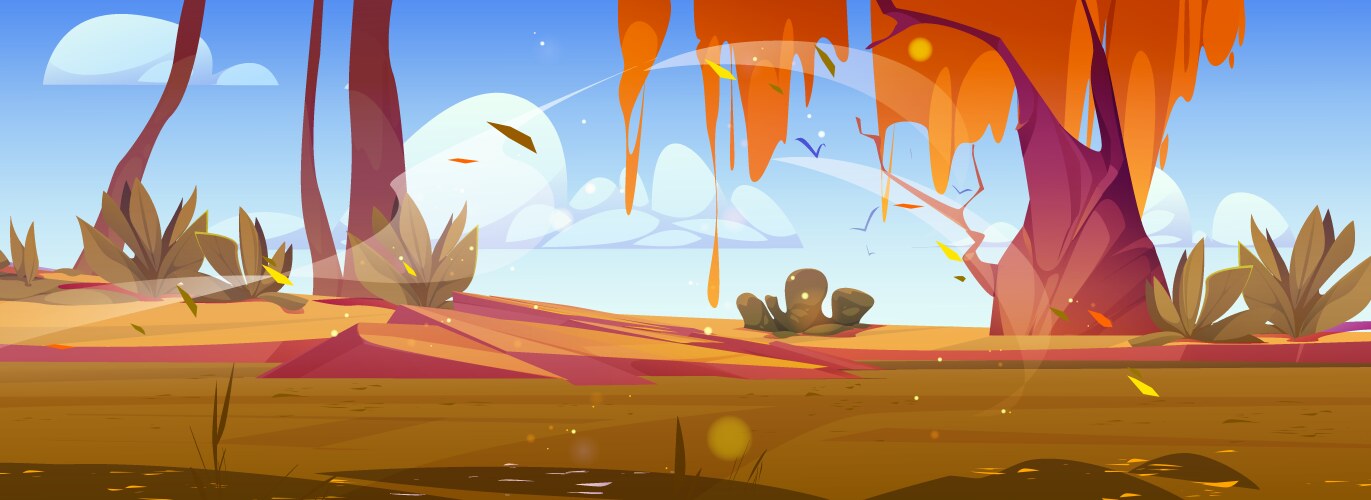 A nature swamp landscape Royalty Free Vector Image