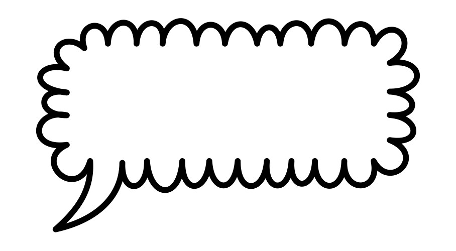 Black cloud speech bubble outline Royalty Free Vector Image