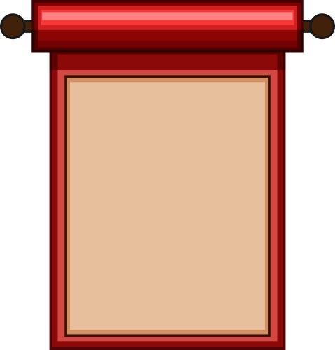 Gold chinese scroll cartoon Royalty Free Vector Image