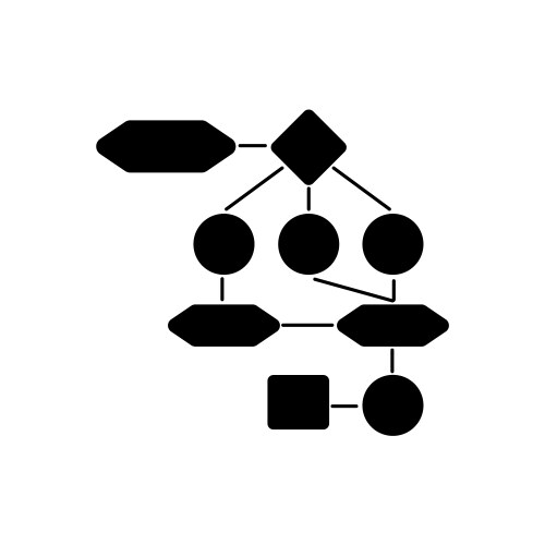 Vibrant flowchart for management structure Vector Image
