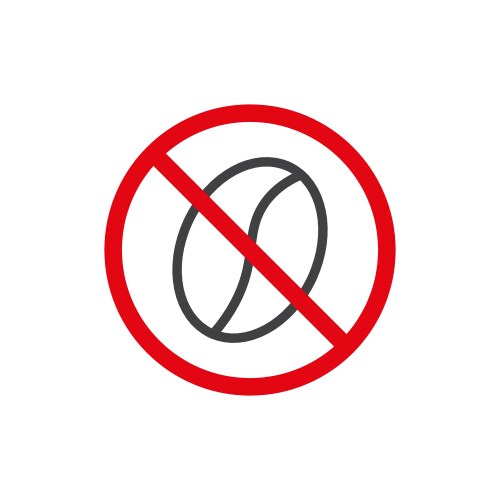 Caffeine free icon set zero coffee Royalty Free Vector Image