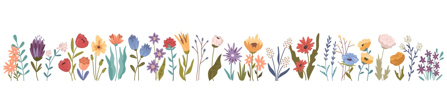 Row of Flowers Vector Images (over 2,500)