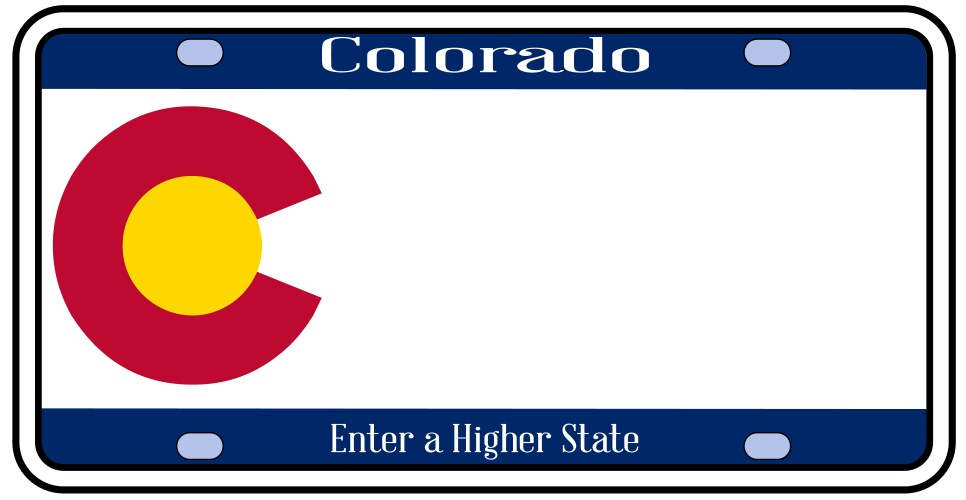Colorado License Plate Vector Images (54)