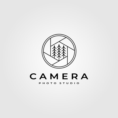 Minimalist Camera Logo Concepts Royalty Free Vector Image
